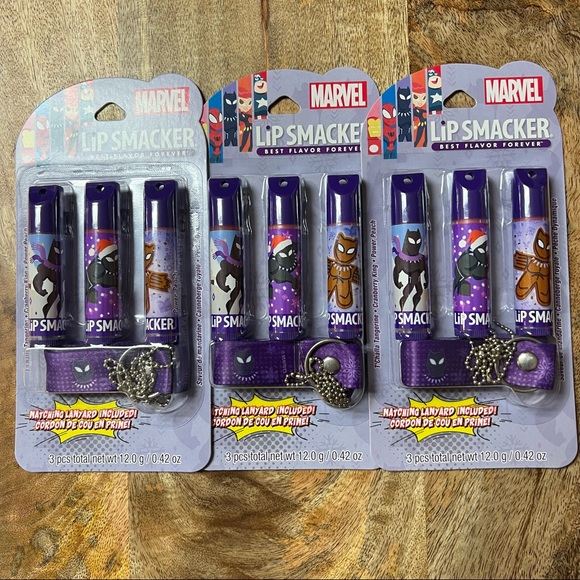 Lip Smackers | Makeup | New Set Of 3 Marvel Black Panther Lip Smacker ...